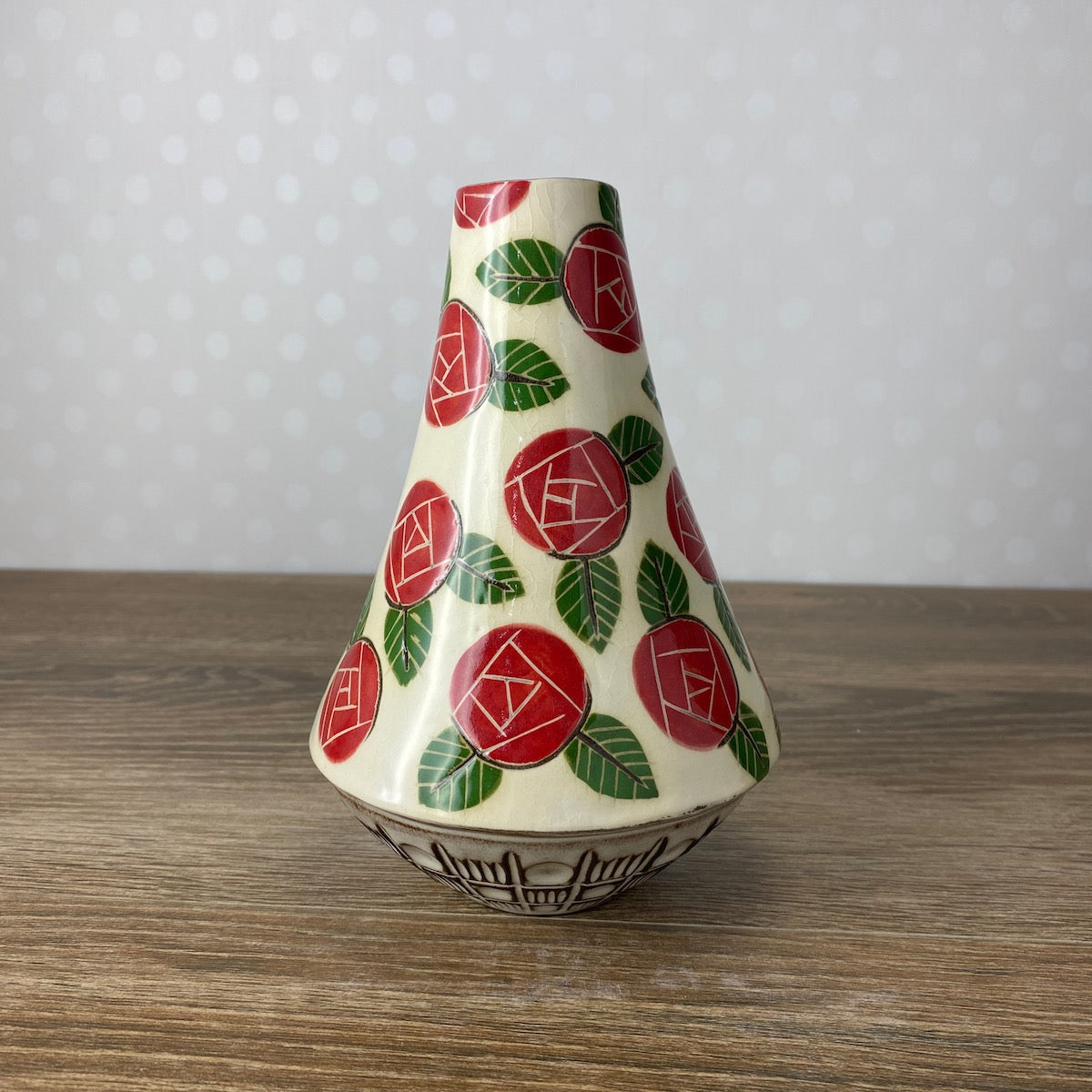 Red Rose Flower Vase - Modern Vintage Pottery – Colleen McCall Ceramics