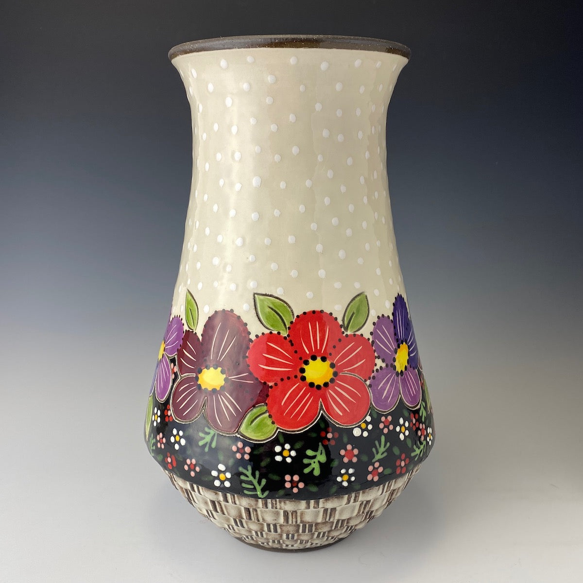 Tall Flower Vase - Modern Vintage Pottery – Colleen McCall Ceramics